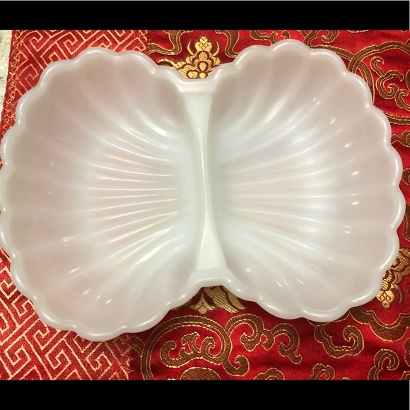 Avon | Dining | Vintage Milk Glass Shell Shaped Double Sided Dish ...